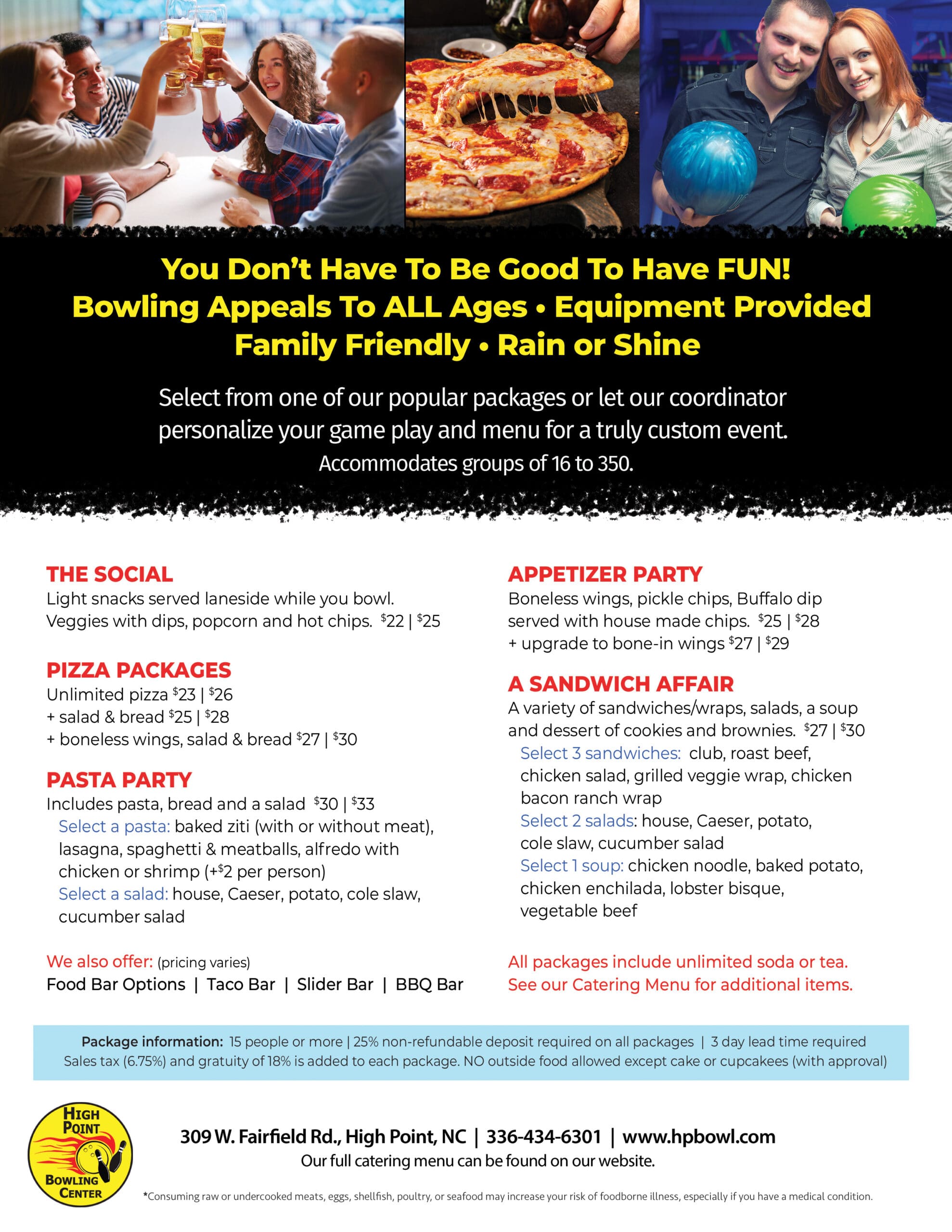 Company Party Ideas | Corporate Parties | High Point Bowling Center ...